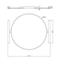 China 5mm Environmental Silver Mirror Round Shape Bathroom Wall Mounted LED Lighted Mirror for sale
