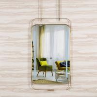 China Rust Resistant LED Lighted Metal Framed Bathroom Wall Mirror with Round Corner Design for sale