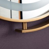 China Transform Your Bathroom with Golden Framed LED Lighted Round Wall Mirror for sale