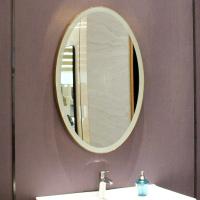 China Modern Luxury Home Decor Metal Framed Mirrors Living Room Oval Wall Gold Mirror for sale