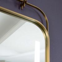 China Christmas Luxury Square Frame Decorative Wall Mounted Mirror with Lighting for sale