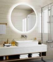 China Smart Touch Screen LED Mirror Bathroom Luxury IP44 Suitable Defogger and Time Display for sale