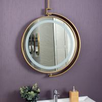 China Rust Resistant Metal Frame Hotel Vanity Smart Bath Wall Mirror with Heating and Anti-Fog LED for sale