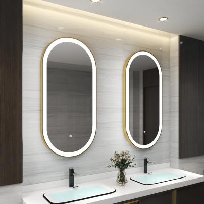 China Upgrade Your Bathroom with This Led Mirror Rust Resistant Metal Chassis Wifi Heated Defogger and Smart Touch Screen for sale