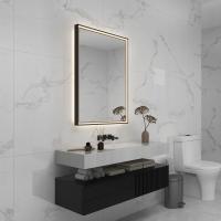 China Hotel Silver Lenses Backlit Touch Sensor Led Bathroom Mirror with Light and Magnifying for sale