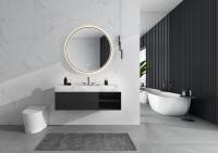 China Hotel Silver Lenses Backlit Touch Sensor Led Bathroom Mirror with Light and Magnifying for sale