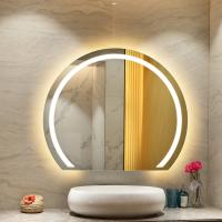 China Customized Frame Round LED Backlit Bathroom Mirror with Defogging and ETL Certification for sale