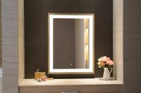 China Modern Touch Screen LED Smart Wall Mounted Custom Shape Bathroom Mirror For Hotel Home for sale