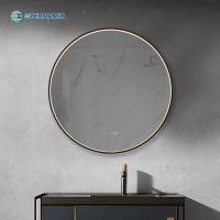 China Living Room Glass Framed Mirrors Customizable Led Mirror With Touch Sensor for sale
