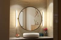 China Defogger Vanity Mirror With Lights Time Display Touch Screen Wall Mirror for sale
