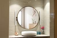 China Defogger Vanity Mirror With Lights Time Display Touch Screen Wall Mirror for sale