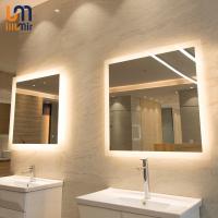 China Wall Mounted Heating Pad LED Mirror with 5mm Polished Silver and Optional Light Color for sale