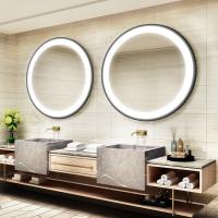 China Smart Wifi LED Illuminated Large Round Bathroom Vanity Mirror for Custom Modern Luxury for sale