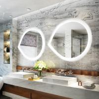 China Smart Wifi LED Illuminated Large Round Bathroom Vanity Mirror for Custom Modern Luxury for sale