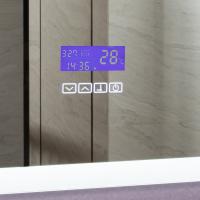 China Custom Illuminated Wall Bath Bathroom Smart LED Digital Mirror and Modern Design Style for sale