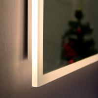 China Waterproof Square Acrylic Bathroom LED Light Mirror With AC100-120V Voltage Bathroom for sale