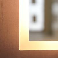 China Waterproof Square Acrylic Bathroom LED Light Mirror With AC100-120V Voltage Bathroom for sale