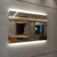 China Frameless Custom Light Modern Luxury Equipped with Light Smart LED Bath Vanity Mirror for sale