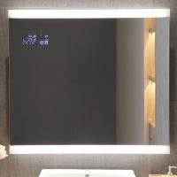 China Smart and Stylish Square Wall Mounted LED Lighted Wifi Weather Display Smart Mirror for sale