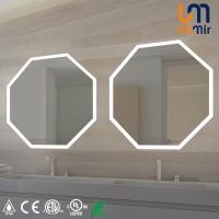 China Hotel Beauty Salon Furniture Shape Irregular Designer Frameless Backlit Bathroom Mirror for sale