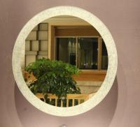 China Modern Hotel Bathroom Round Illuminated Mirror with Custom Shape and IP44 Rating Design for sale