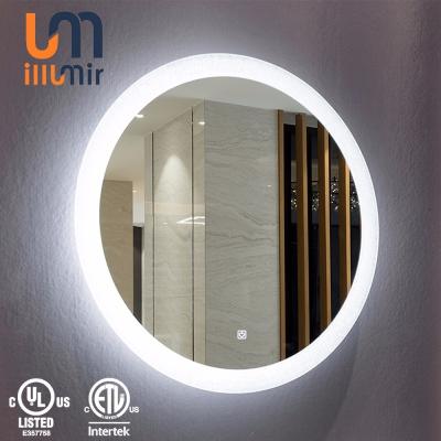 China Wall Mounted Lighted Mirror 5mm Copper Free Silver Mirror Glass for Hotel Home LED for sale