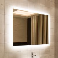 China Square Wall Mounted Fog Free Shower Magnifying Mirror With Light Mirror Size 500x700mm for sale