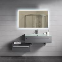 China Square Wall Mounted Fog Free Shower Magnifying Mirror With Light Mirror Size 500x700mm for sale