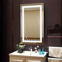 China Bathroom Vanity Round Metal Frame Mirror With Replaceable 2835 SMD LED Strip Lighting for sale