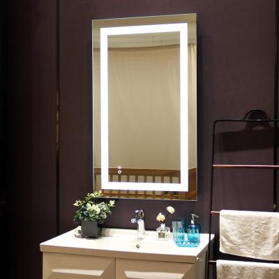 China Bathroom Vanity Round Metal Frame Mirror With Replaceable 2835 SMD LED Strip Lighting for sale
