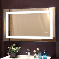 China Bathroom Vanity Round Metal Frame Mirror With Replaceable 2835 SMD LED Strip Lighting for sale