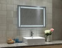 China Modern Luxury Style IP44 Touch Demmer LED Bulbs Anti-fog Bathroom Illuminated LED Mirror with Speaker for sale