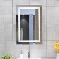 China Living Room Illuminated Rectangle Shaving Shower Room Bathroom Mirrors With Touch Switch for sale