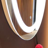 China Wall Mounted Round Backlight Mirror for Bathroom 5mm Environmental Silver Mirror for sale