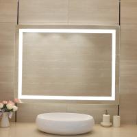 China Square IP44 Wall Mounted Led Backlit Defog Multi function Bathroom Light Mirror 110-277V 50/60HZ for sale