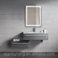 China Illuminated Wall Mounted Bathroom LED Backlit Mirror with Demister and Illuminated for sale
