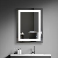 China Rectangle LED Mirror for Home and Salon Decor Rust Resistant Chassis Frameless Design for sale