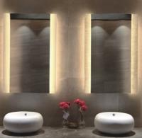 China Voltage 50/60Hz Rectangle Frameless LED Mirror for Wall Mounted Vanity Lighted Makeup for sale