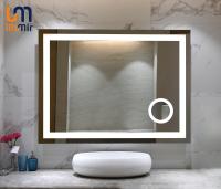 China 2700K-6000K CCT Hotel Decorative LED Wall Vanity Mirror With Lights Single Sided for sale