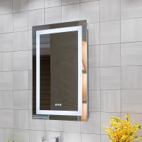 China Front Lighted Bathroom Smart Vanity LED Washroom Mirror for Home Modern Luxury Custom for sale