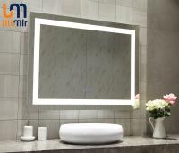 China Square IP44 Wall Mounted Led Backlit Defog Multi function Bathroom Light Mirror 110-277V 50/60HZ for sale