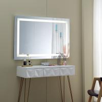 China Custom Decorative Wall LED Touch Sensor Bathroom Magnifying Vanity Mirror With Light for sale
