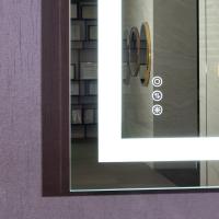 China Rectangular Front Lighted LED Bathroom Wall Mirror with 5mm Copper Free Silver Mirror for sale