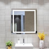 China Wall Mounted LED Bathroom Mirror With Lights Dimming Function Polished Silver Mirror for sale