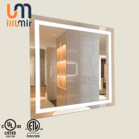 China Bathroom Decorative LED Wall Mirror Glass Rectangle 5mm Copper Free Mirror for Hotel for sale