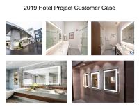 China Bathroom Decorative LED Wall Mirror Glass Rectangle 5mm Copper Free Mirror for Hotel for sale