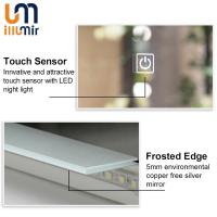 China Large Hotel Bathroom Vanity Mirror with LED Light Enhance customizable for sale