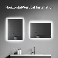 China 5mm Environmental Silver Mirror LED Backlit Touch Screen Smart Large Mirror for Bathroom for sale