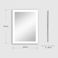 China 5mm Environmental Silver Mirror LED Backlit Touch Screen Smart Large Mirror for Bathroom for sale