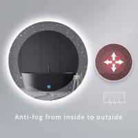 China Luxury Silver Lenses Touch Screen Wall Mirror With LED Lights And Defogger for sale
